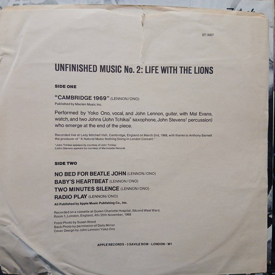Good quality rice ZAPPLE original LP! John Lennon And Yoko Ono ...