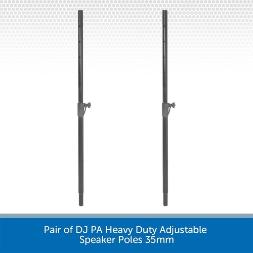Pair of DJ PA Heavy Duty Adjustable Speaker Sub Satellite Poles 35mm ...