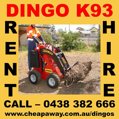 $165/DAY K93 DINGO + BUCKET + LEVEL BAR = ON TRAILER PICKUP IPSWICH QLD ...