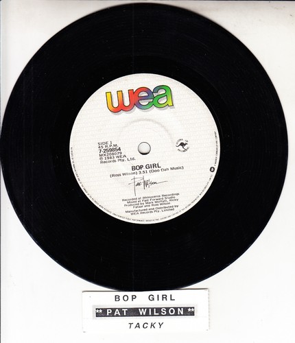 PAT WILSON Bop Girl 7" 45 rpm vinyl record + juke box title strip | eBay