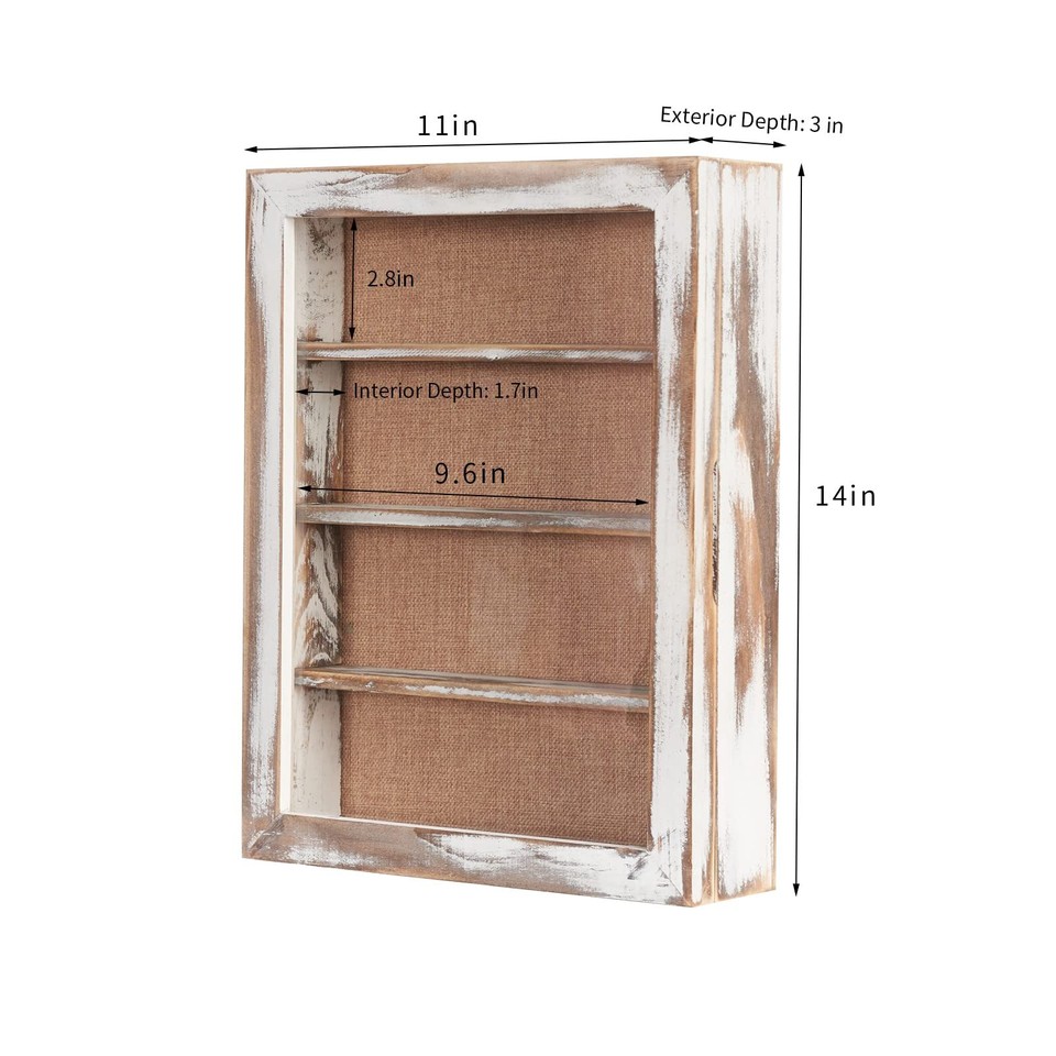 11x14 Shadow Box With Shelves Large Shadow Boxes Frame With Adjustable ...