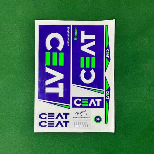 *3D/EMBOSSED* CEAT HITMAN ROHIT SHARMA EDITION BLUE CRICKET BAT STICKER ...
