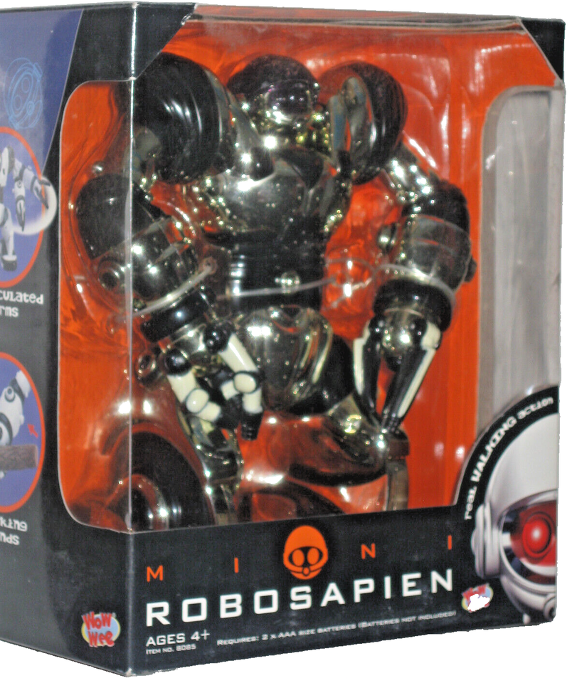 WowWee Mini Robosapien Walking Robot Chrome and Black 2004 Collectible ...