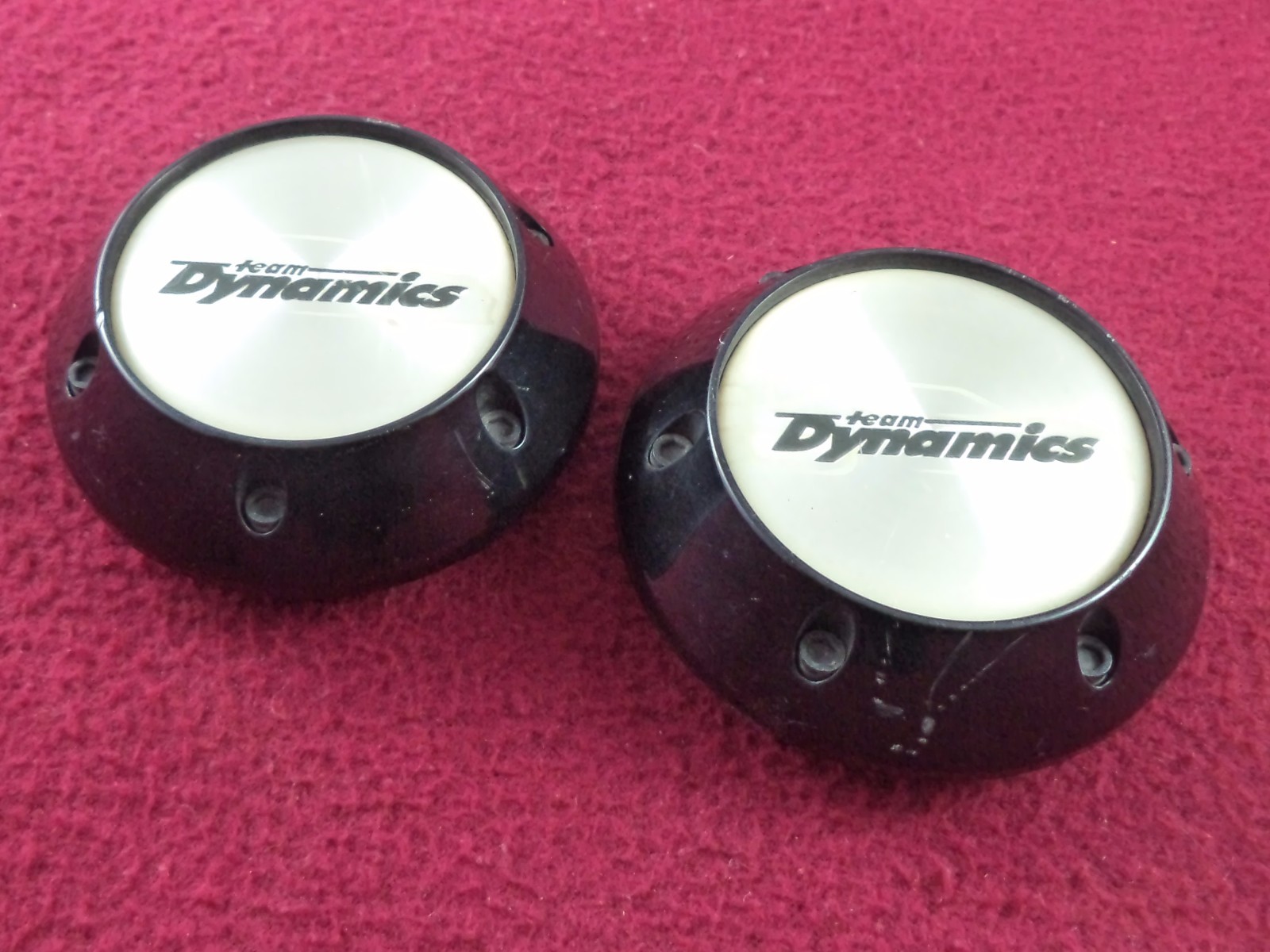 Team Dynamics Wheels Gloss Black w/ Beige Logo Custom Wheel Center Caps ...