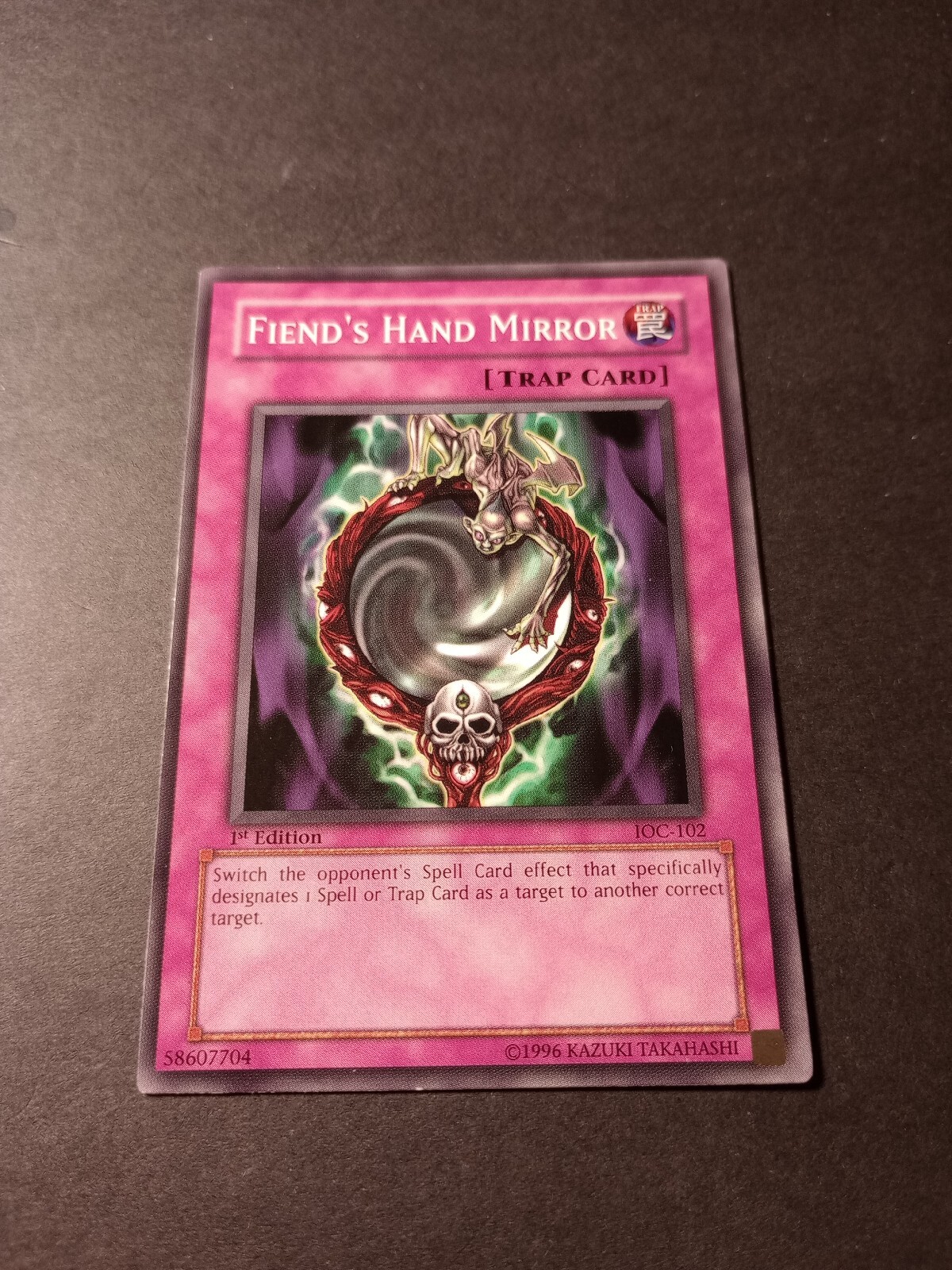 Yu-Gi-Oh! Fiend's Hand Mirror 1st Edition Common Trap Card IOC-102 LP ...