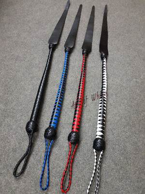 Genuine Cowhide Leather Flogger 3 Feet Bullwhip Single Dragon Tail ...