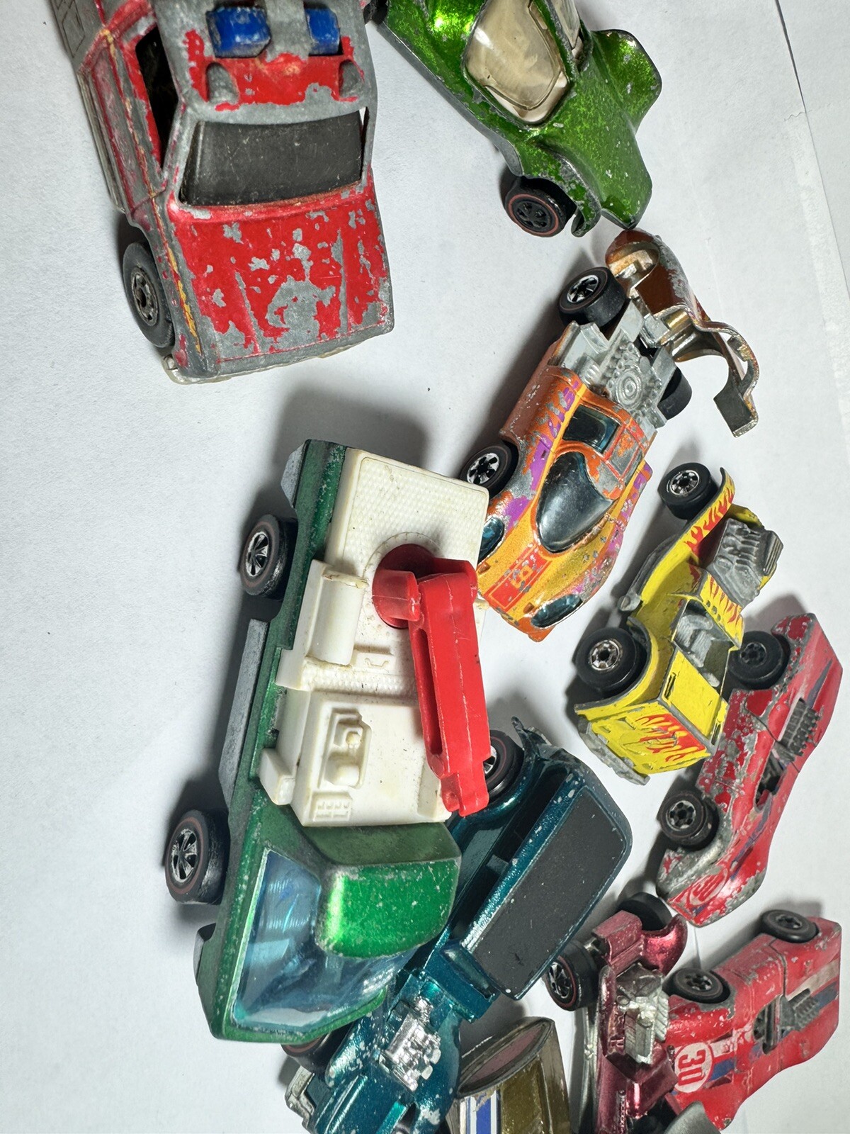 Hot Wheels Redline Junker Lot Of 10 Cars Mantis, Ferrari, Red Baron ...