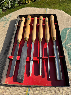 Set of 6, Ashley Isles Wood Turning Chisels Gouges Brailsford - made in ...