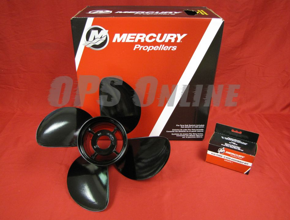 Mercury New OEM Spitfire 4 Blade AL Prop 14 x 17 Propeller 48-8M0084494 ...