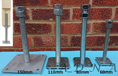HEAVY DUTY GALVANISED/STAINLESS ELEVATED ADJUSTABLE POST FITTING ...