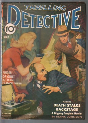 PULP: Thrilling Detective 5/1941-gun moll cover-Rudolph Belarski ...
