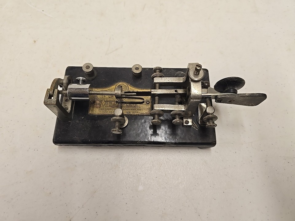 Antique 1923 Vibroplex Semi Automatic Telegraph Key Bug For Morse Code ...