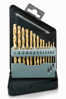 13 Pcs Left Hand Drill Bit Set,Reverse HI-Molybdenum Drill Bit SAE (1/ ...