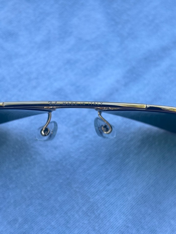 Ray Ban Aviator Sunglasses RB3026 62mm Gold Frame Green Flash | eBay