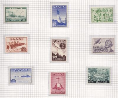 1947-48 Greece/Greece, No. 545/552A 9 MNH/** PERFECT values | eBay UK