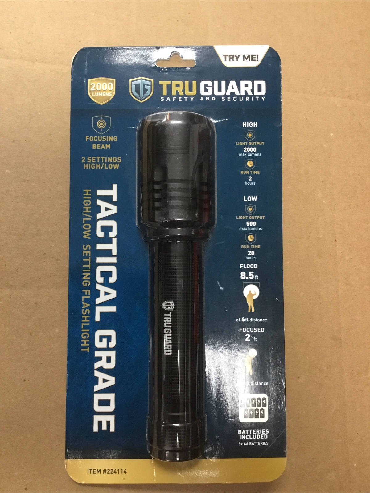 Tru Guard 2000 Lumens Flashlight 224114 | eBay