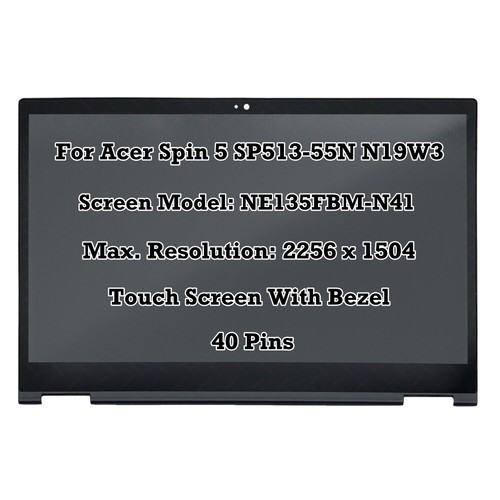 NE135FBM-N41 13.5 For Acer Spin 5 SP513-55N N19W3 LCD TouchScreen ...