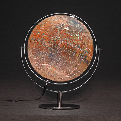 Mapsoft Classic Illuminated Mars Globe, 24cm/9.5", RCI-24, Lamp, Light ...