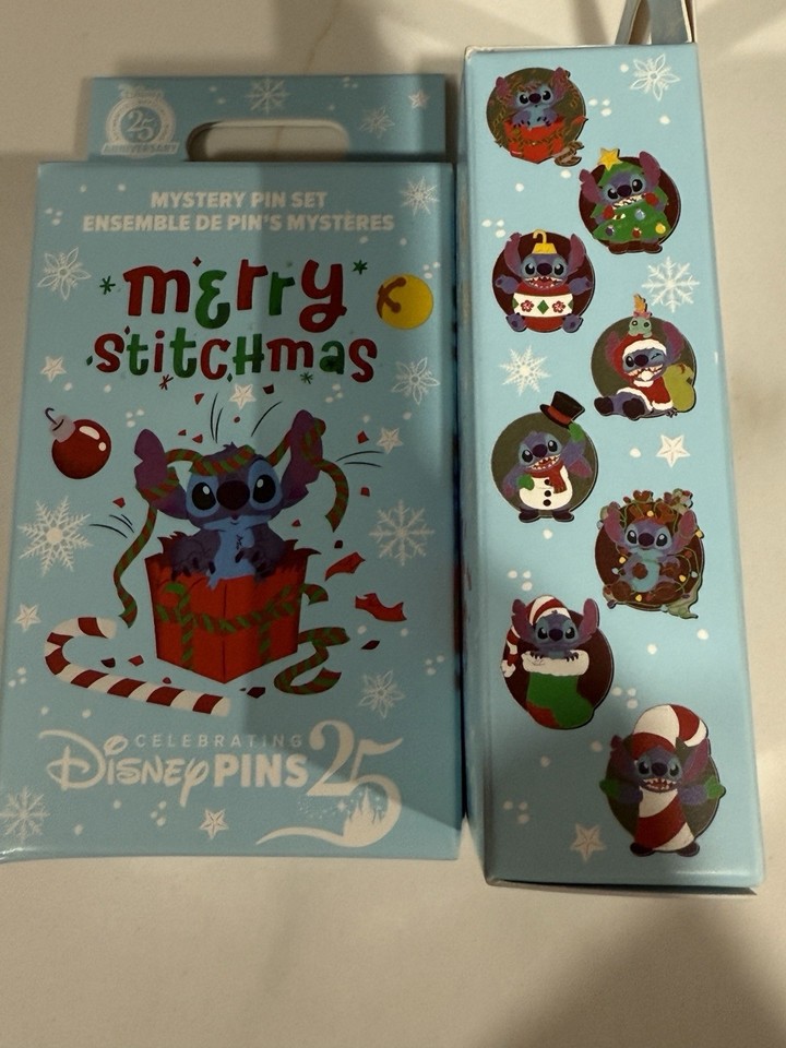 2025 DISNEY MERRY STITCHMAS HOLIDAY MYSTERY BOX PIN STITCH REINDEER ...