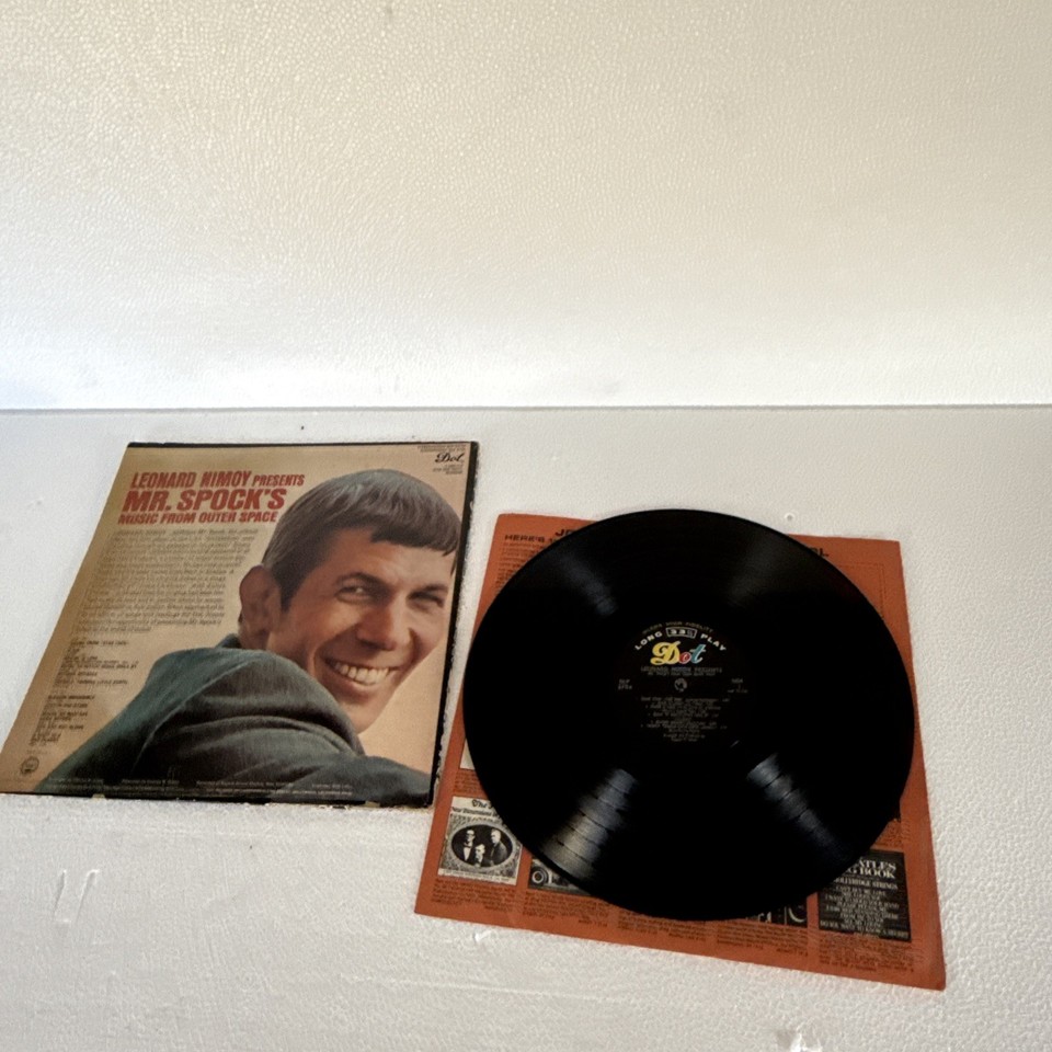1967 SIGNED LEONARD NIMOY "MR. SPOCK'S MUSIC FROM OUTER SPACE" LP ALBUM ...