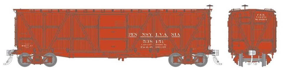 Rapido Trains 177004A HO Scale X23 Boxcar Pre-1920 Pennsylvania PRR ...