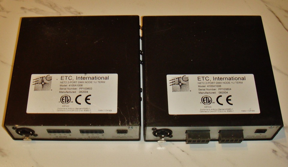 2 x ETC ETC NET 2 DMX Node 2 port 4105A1006 made in Canada -GOOD | eBay