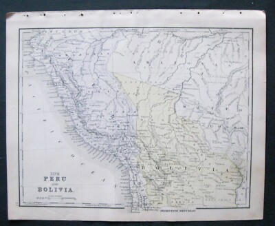 Pre-1900 - Peru And Bolivia Map