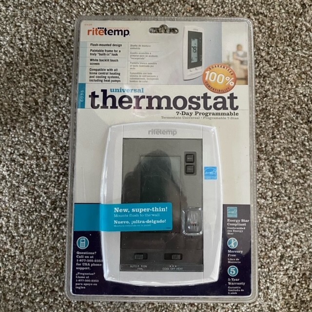 RiteTemp 6036 Flush Mount Digital 7 Day Programmable Thermostat for ...