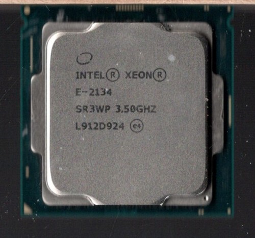 Intel Xeon E-2134 SR3WP 3.50GHz 4-Core 8MB LGA1151 CPU Processor USED ...