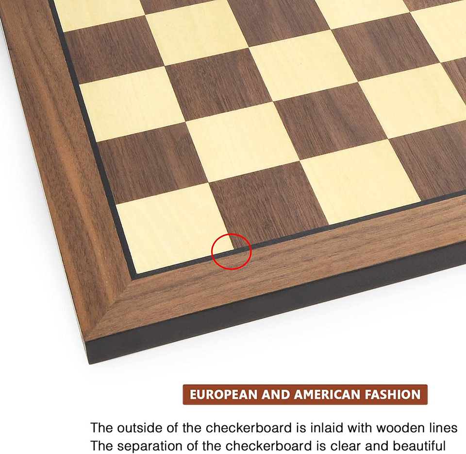 17 Inches Wooden Chess Board Only, Professional Tournament Chess Board ...