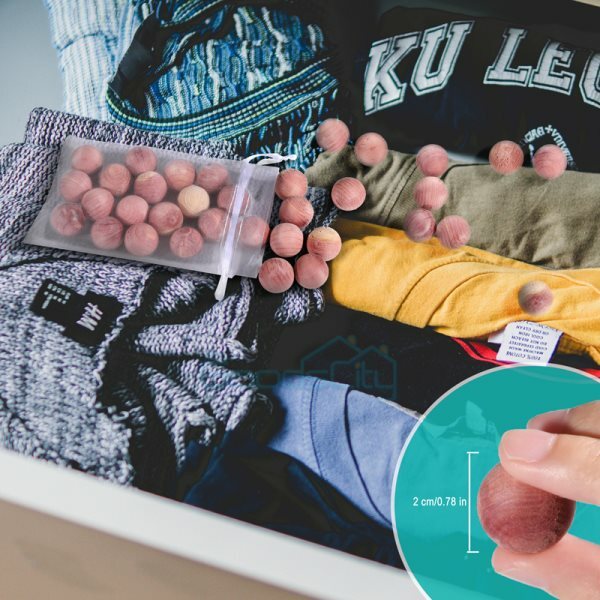 LOT Natural Cedar Wood Ball Mildew Moth Insect Repellent Wardrobe ...