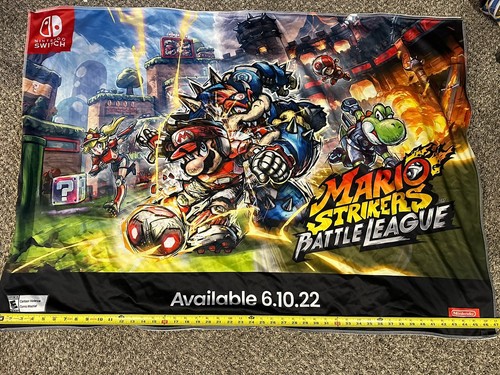 Mario Strikers: Battle League Nintendo Switch GameStop Fabric (48x32 ...