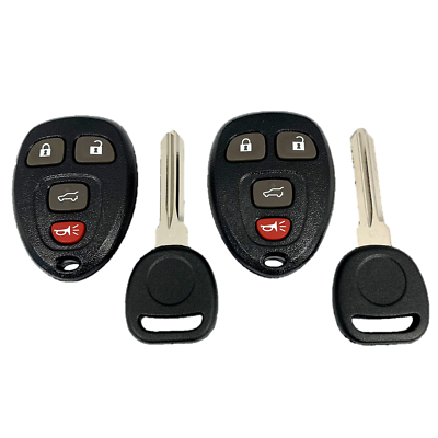 2 OEM Electronics Keyless Remote Fobs + Chip Keys SUV 4 Button OUC60270 ...