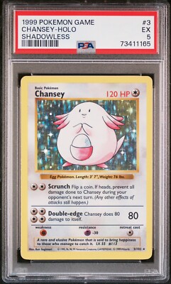 Pokémon TCG Chansey Base Set 3/102 Holo Shadowless Holo Rare PSA Graded ...