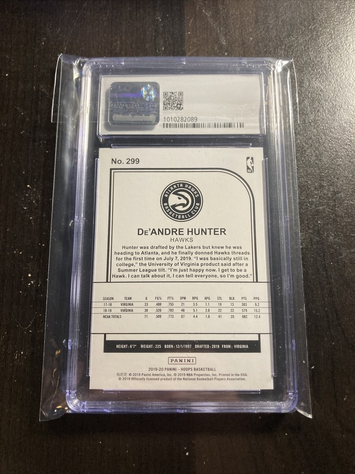 De’Andre Hunter #299 CSG 9 GRADED CARD 2019-20 NBA PANINI T19-36 | eBay
