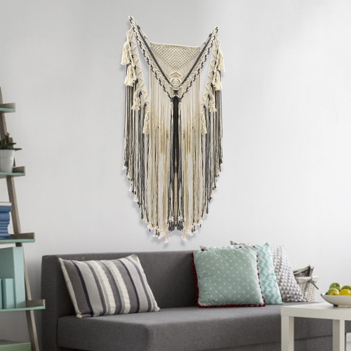 Vintage Macrame Wall Hanging Handmade Tapestry Boho Chic Bohemian Home ...