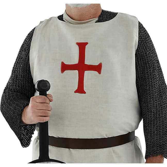 Middle Ages Templar Surcoat Red Cross Tunic Medieval Costume ...