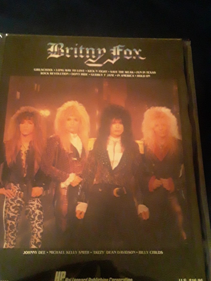 Britny Fox Guitar Tab Book | eBay