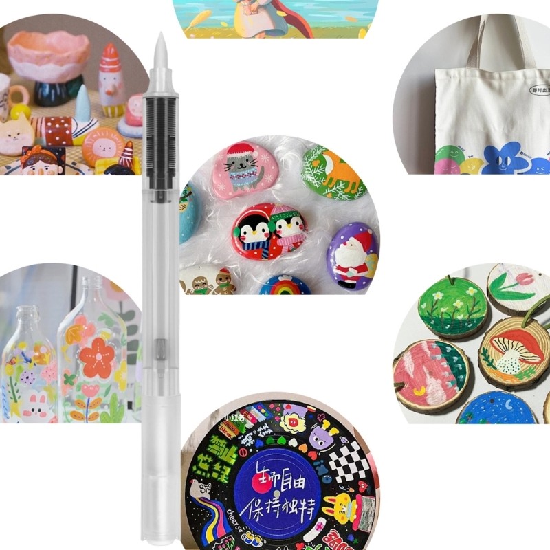 10PCS Reusable Plastic Markers Visible Ink Empty Tube Smooth Writing ...