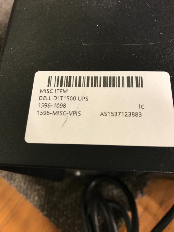 Dell EMC Smart UPS 1500V - AC 120V - DLT1500C Battery Back Up *No ...