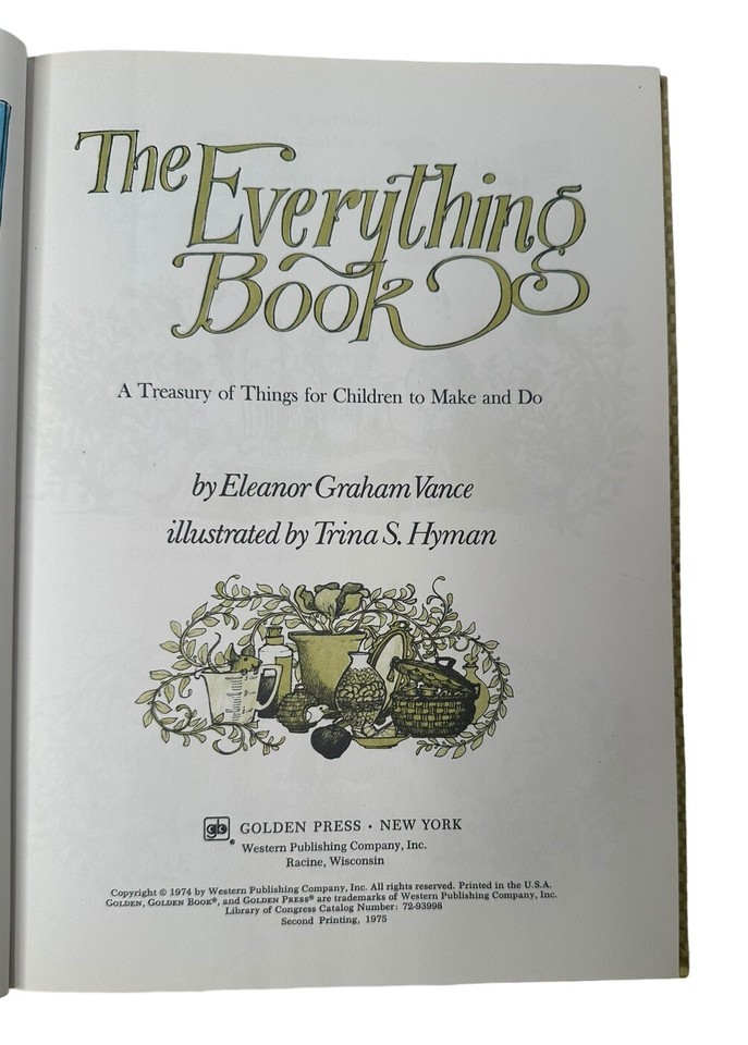 Vintage Golden Book The Everything Book 1974 Hardcover Things to Make ...