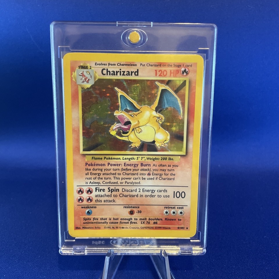 Charizard BLACK DOT ERROR Pokemon Card 4/102 Base Set 1999 WOTC | eBay