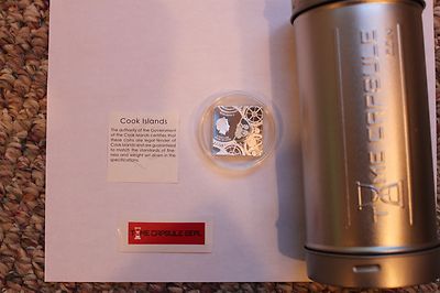 Time Capsule coin Brand New Proof One ounce pure silver Cook Islands ...