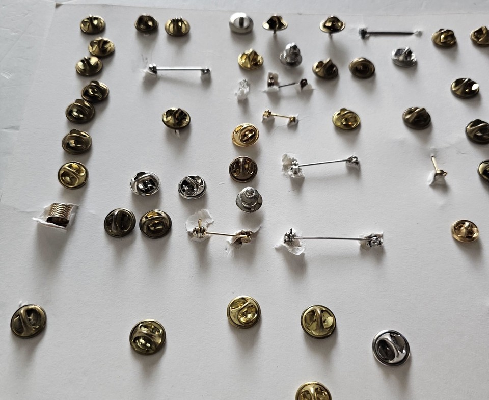 Vintage Mixed Lot of 40+ Push Back Lapel Pins Mixed Pins | eBay