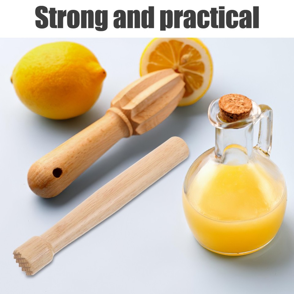 Wooden Cocktail Pounding Rod Lemon Juicer Bar Muddler for Mojitos | eBay