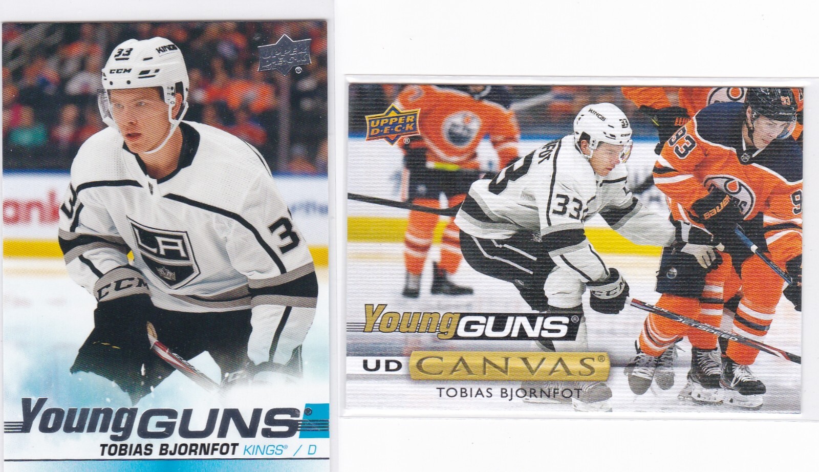 2019-20 Upper Deck Young Guns Rookie #238 Tobias Bjornfot YG RC W ...