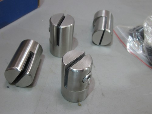 6 x 25mm Blechhalter 1-3 mm Halter Platten Klemme für Wand Edelstahl VA ...