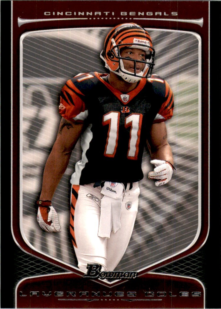2009 Bowman Laveranues Coles Cincinnati Bengals #87 NFL Football Card ...