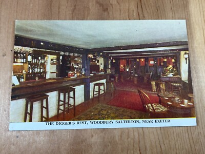 Vintage Postcard, The Digger's Rest Inn Pub, Woodbury, Salterton ...