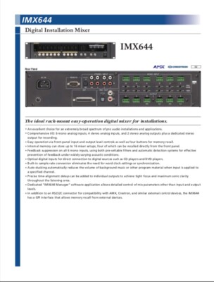 Yamaha IMX 644 Digital Installation Mixer | eBay